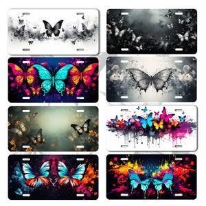 36 Butterfly License Plate Design Bundle, PNG, 12 X 6, 300 DPI ...