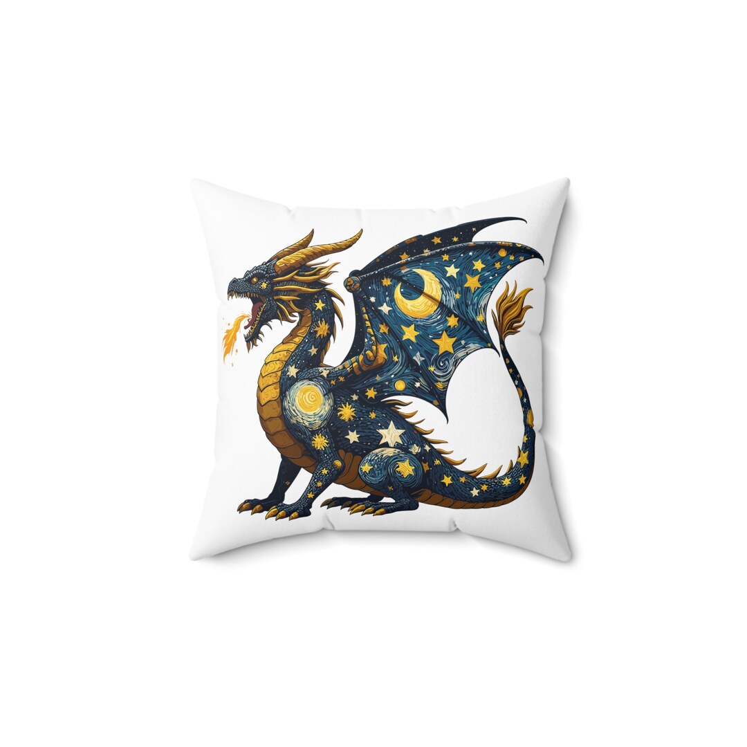 Starry Night Dragon Pillow - Etsy
