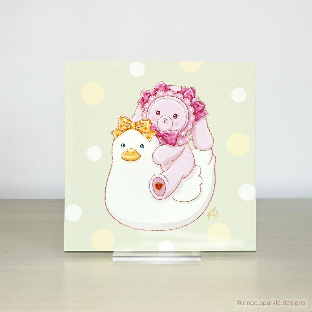Usakumya and Ducky Print With Rose Gold Foil - Etsy