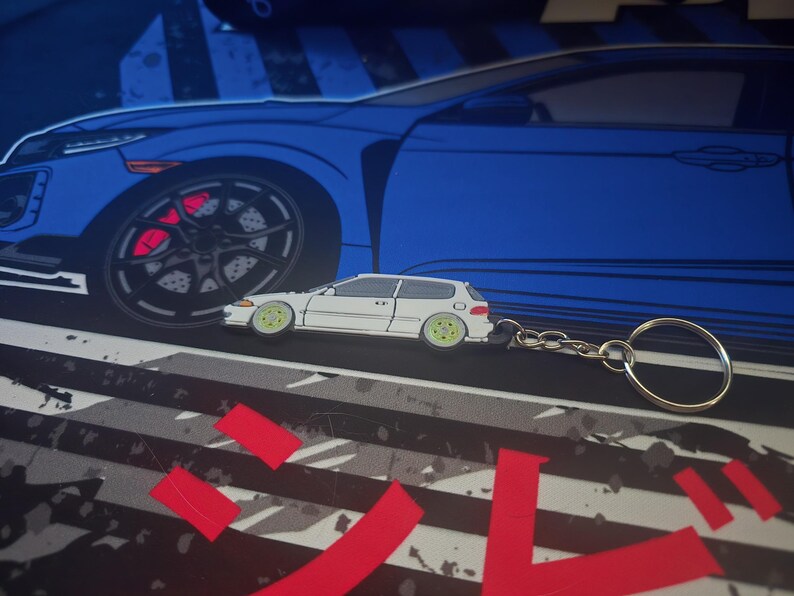 Honda Civic Ek Keychain - Etsy