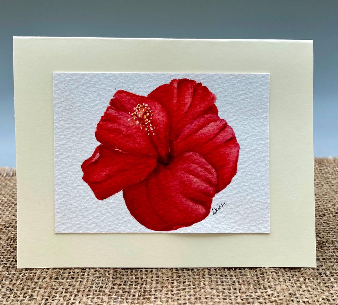 Aloha Collection: Hand-painted Watercolor Greeting Card “aloha in Bloom ...