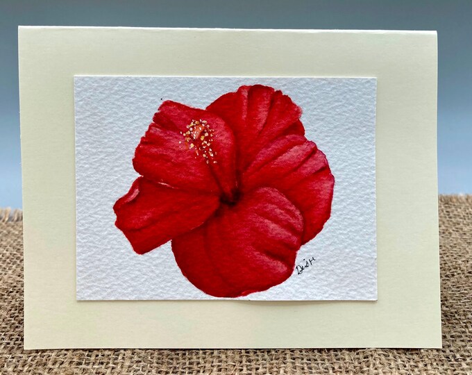 Aloha Collection: Hand-painted Watercolor Greeting Card “aloha in Bloom ...