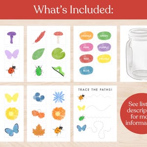 Nature Color Sorting, Color Matching Jars, Printable for Kindergarten ...