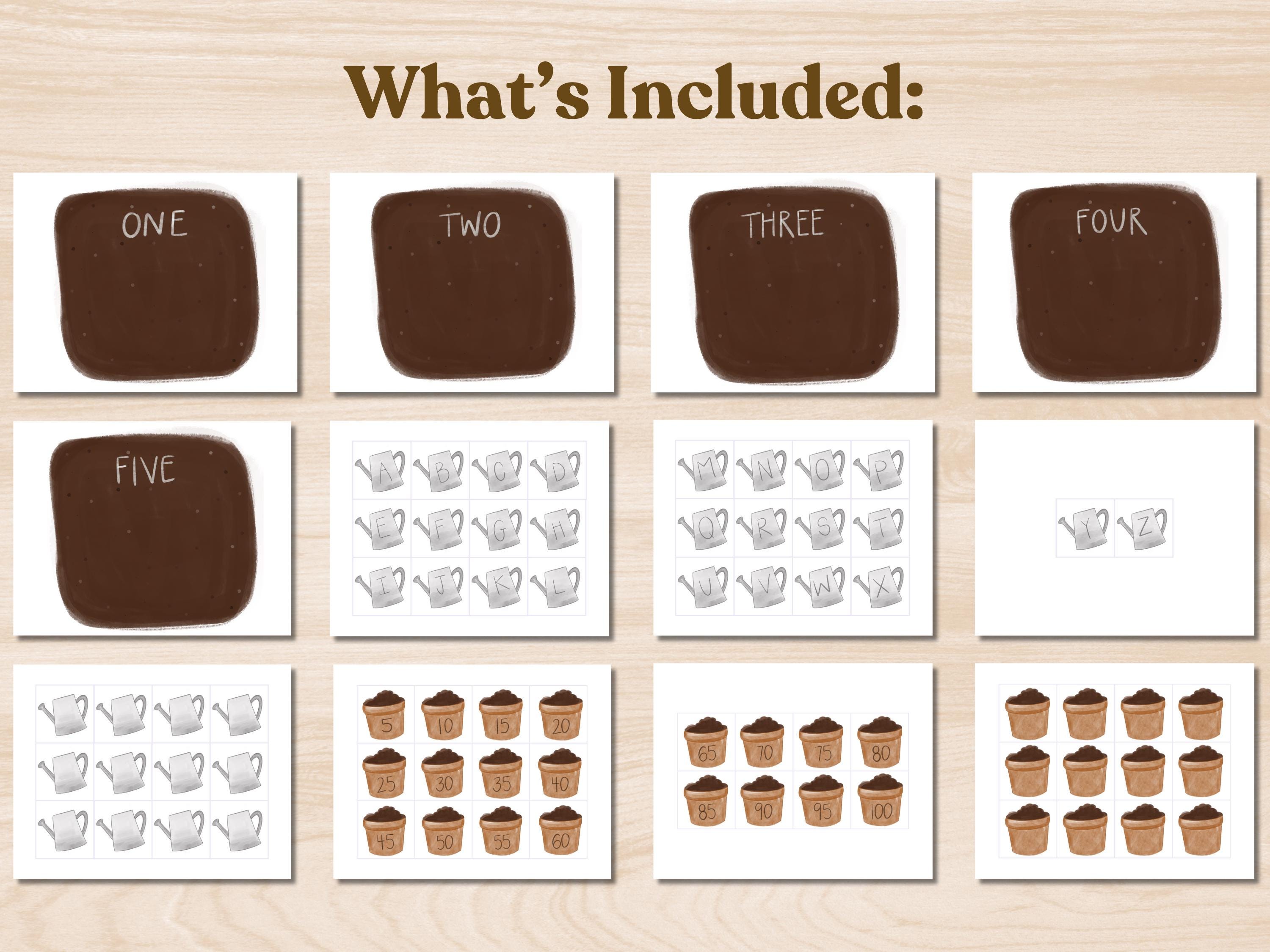 Garden Activity Printables: Homeschool Montessori Learning Bundle (PDF ...