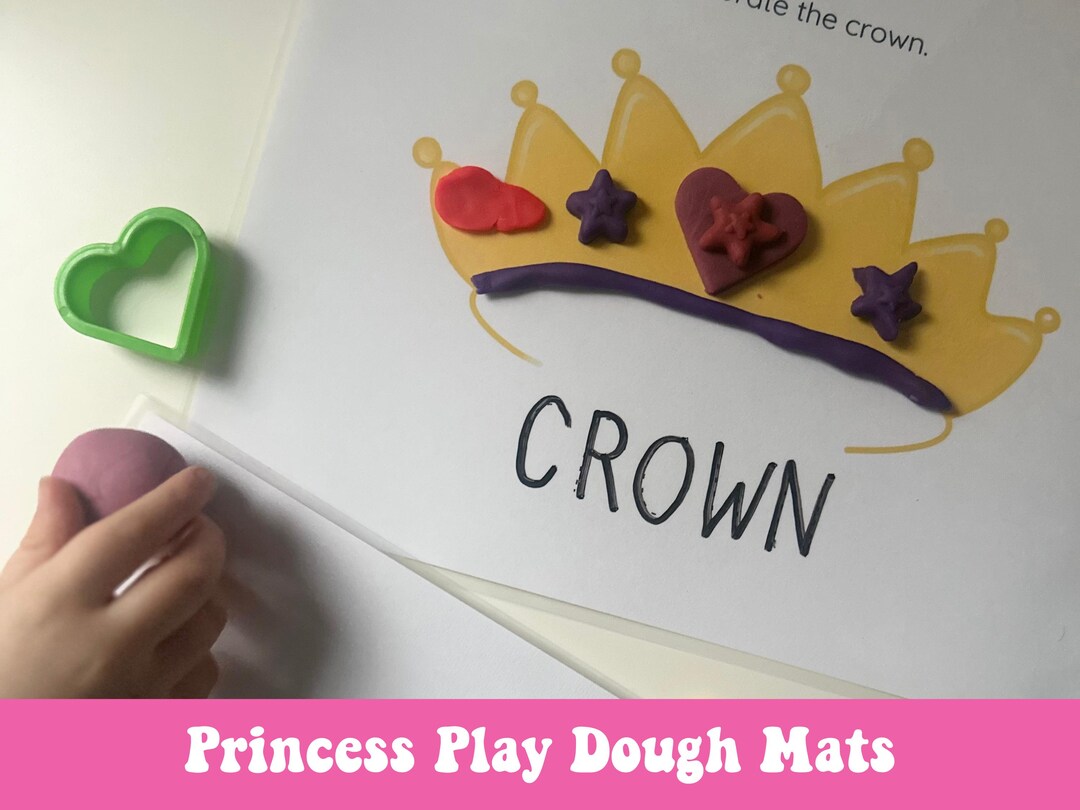 Princess Play Dough Mats, Printable Preschool Activities, Fine Motor ...