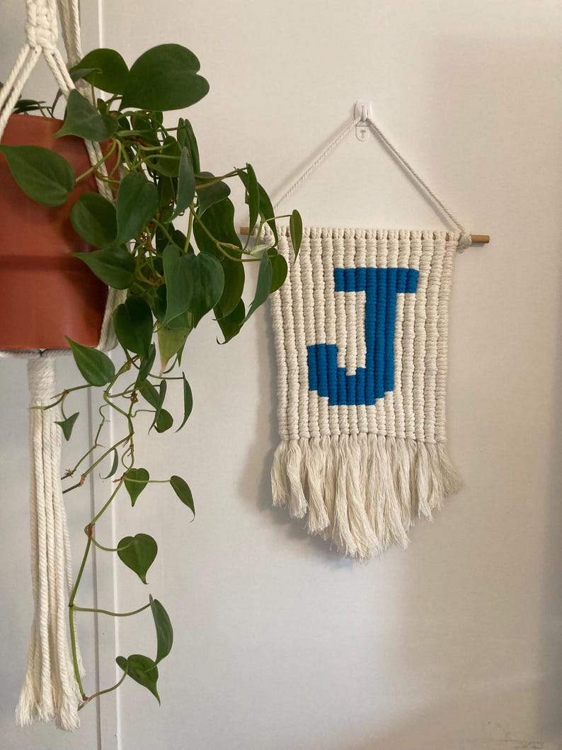 Initial Macrame Wall Hangings - Etsy