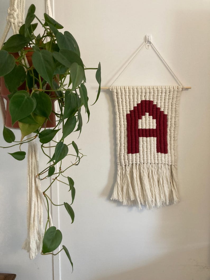 Initial Macrame Wall Hangings - Etsy