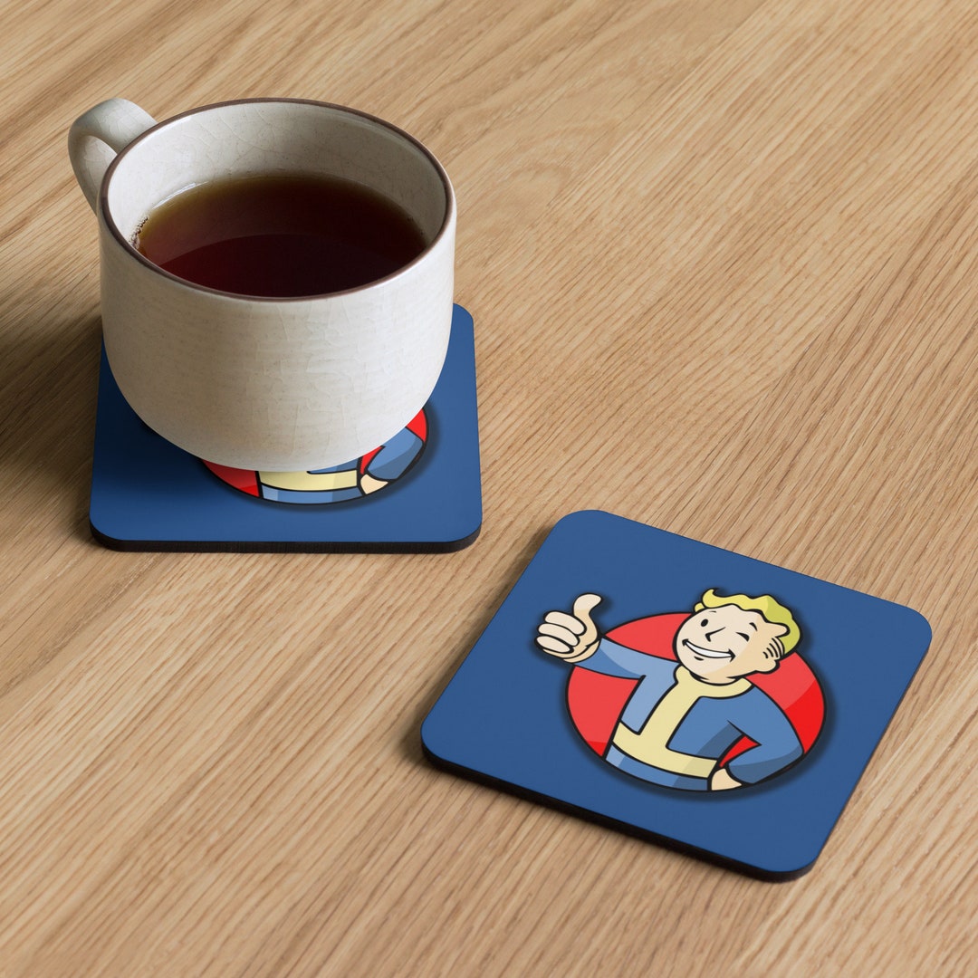 Fallout Inspired Mug Coaster Vault Boy, Set of 4 Coasters, Survive the ...