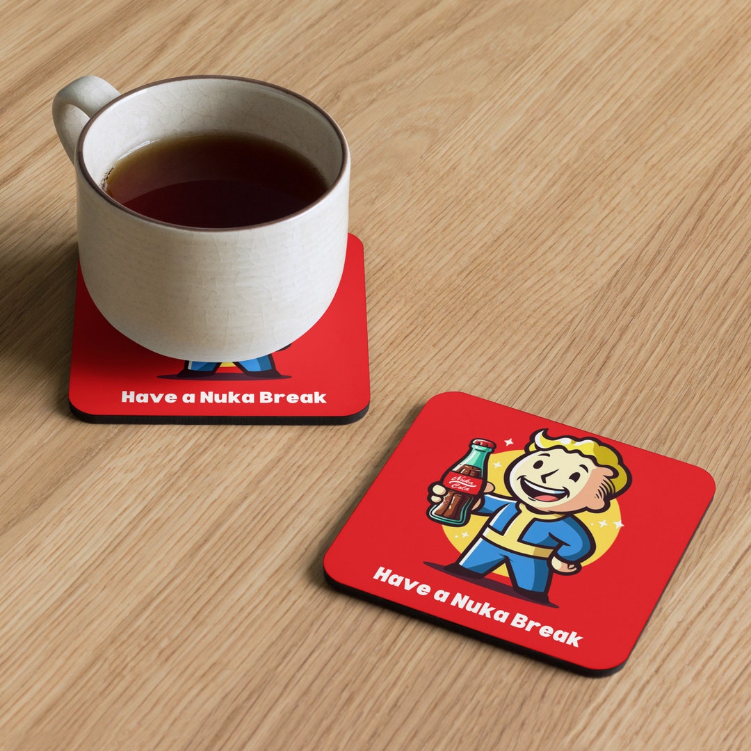 Fallout Inspired Mug Coaster Vault Boy Nuka Cola, Set of 4 Coasters ...
