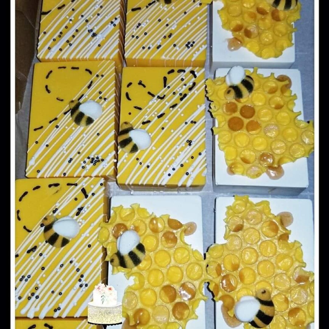 Bee Themed Chocolate Covered Rice Crispy Treats - Etsy