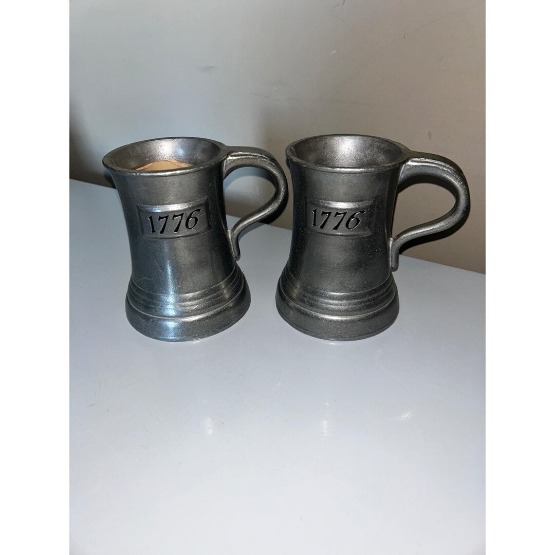 Wilton RWP Armetale 1776 Pewter Beer Stein Mugs "breakin the Noggin ...