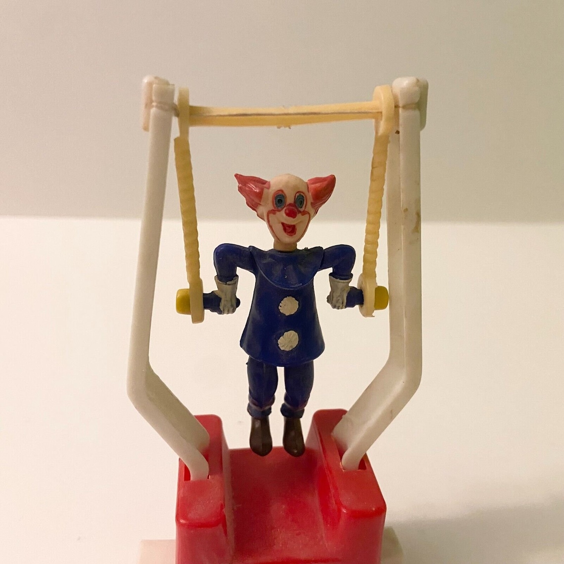 Vintage 1970s Bozo the Clown Trapeze Acrobat Push Button Puppet Toy ...