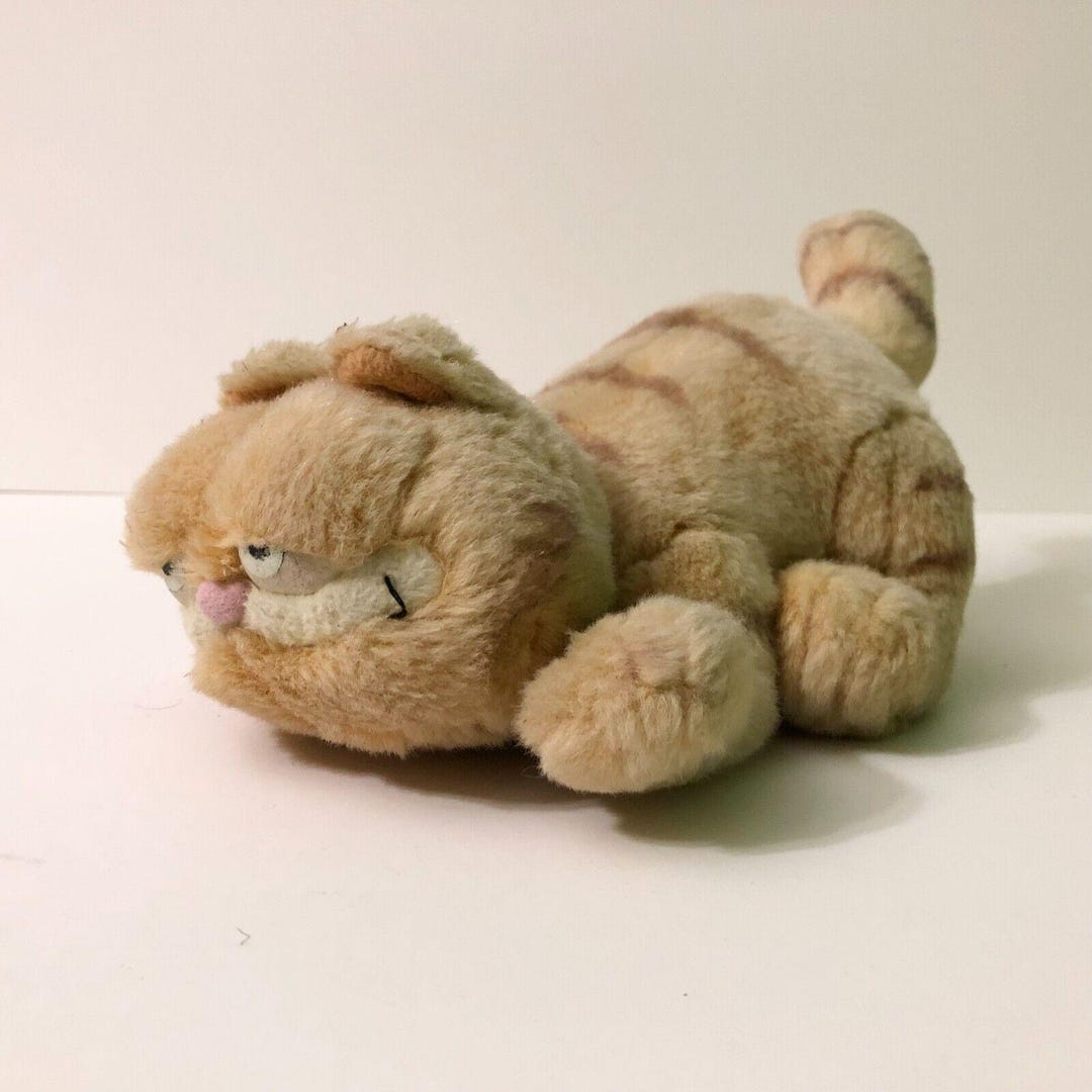 Vintage Garfield Laying Down Plush 12 Inch Long Stuffed Toy - Etsy
