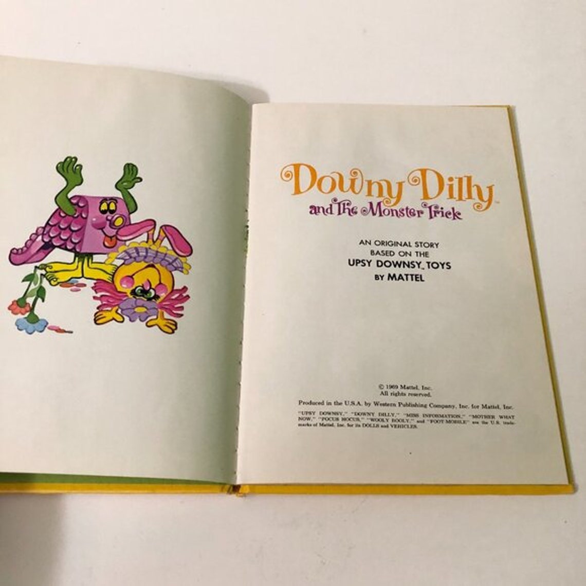 Vintage 1969 Mattel Upsy Downsy Downy Dilly Playset With Board and Book ...