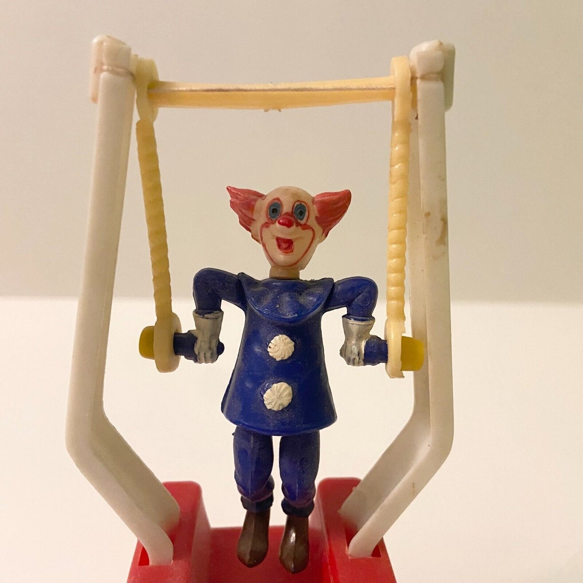 Vintage 1970s Bozo the Clown Trapeze Acrobat Push Button Puppet Toy ...