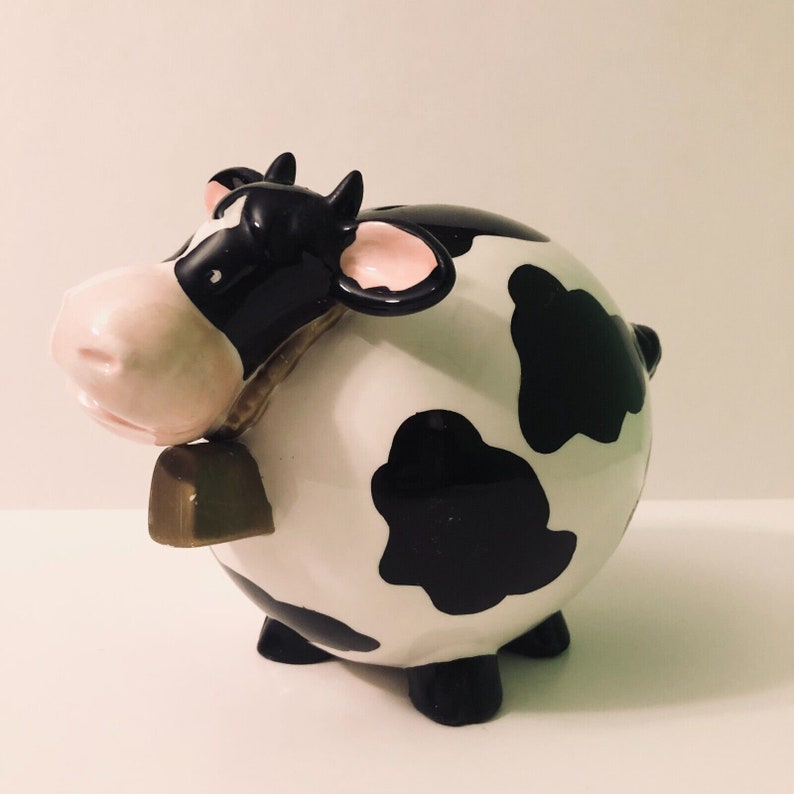 Vintage Ceramic Cow Piggy Bank Coin Bank 8 Inch Long Farm Animal - Etsy