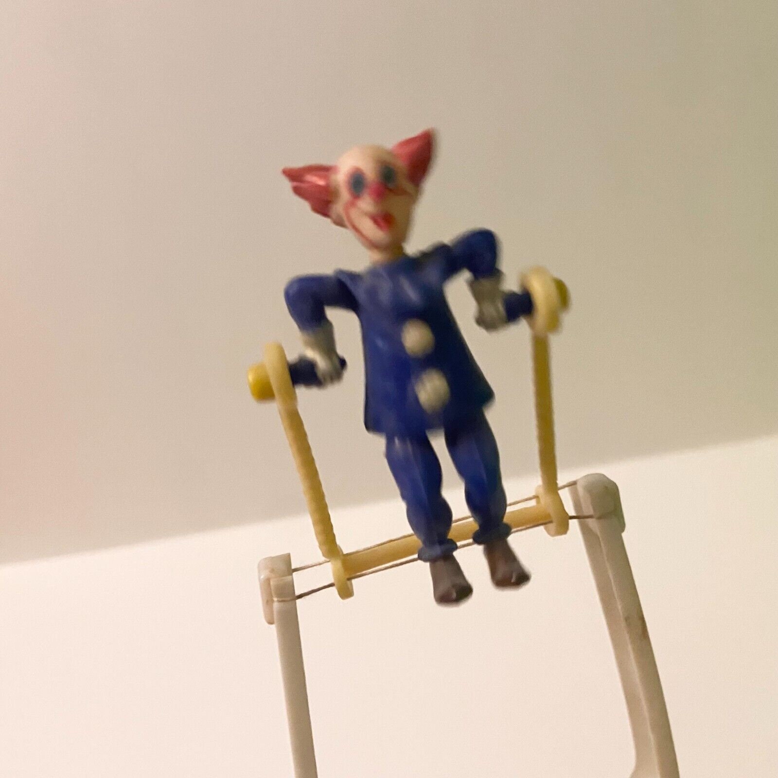 Vintage 1970s Bozo the Clown Trapeze Acrobat Push Button Puppet Toy ...