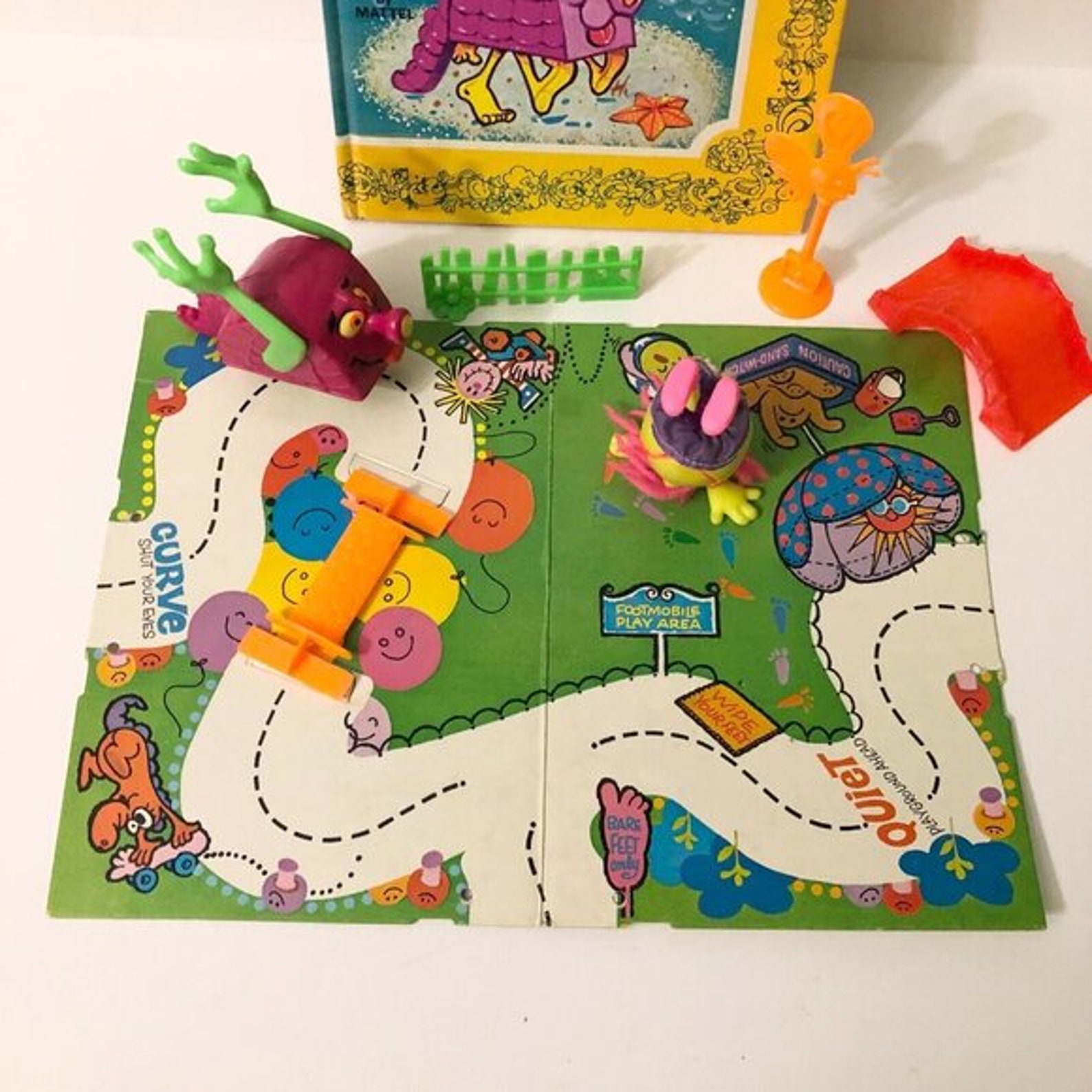 Vintage 1969 Mattel Upsy Downsy Downy Dilly Playset With Board and Book ...