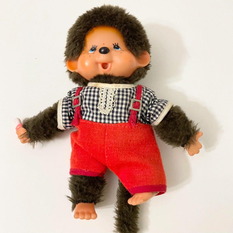 Vintage 1974 Sekiguchi Monchhichi Plush Doll 8 Inch Tall Monchichi - Etsy