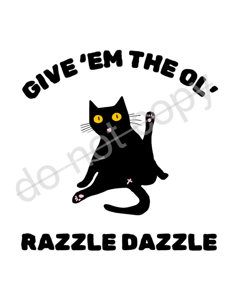 Razzle Dazzle Cat PNG - Etsy