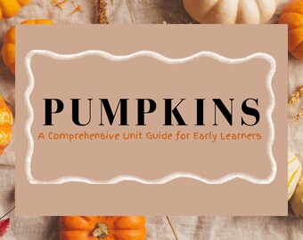 Pumpkin Unit Study INSTANT DOWNLOAD Fall Study - Etsy