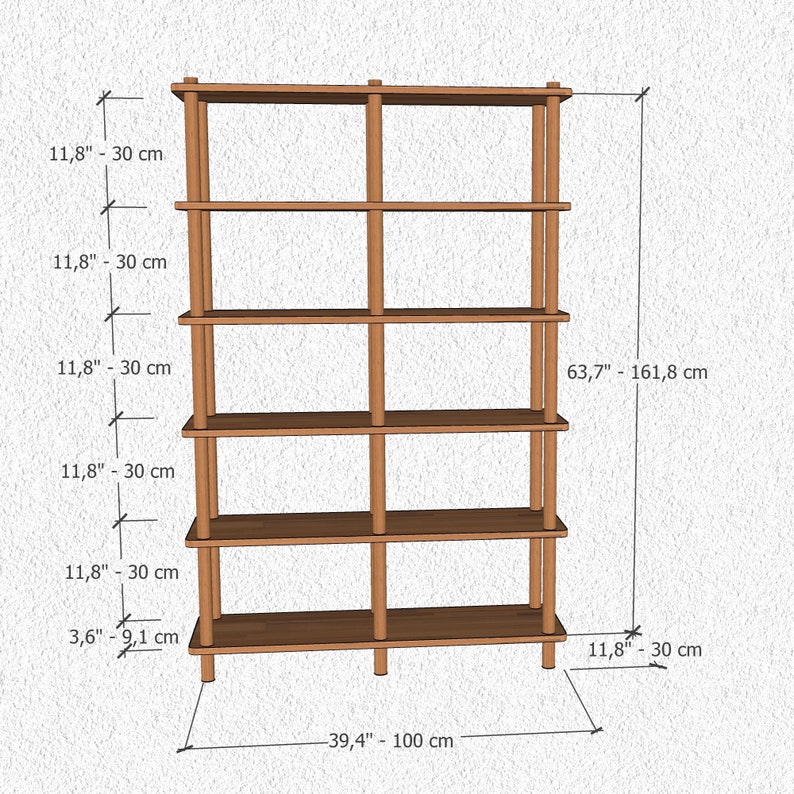 Solid Beech Wood Office Bookshelf, Custom Design Solid Wood Bookshelf ...