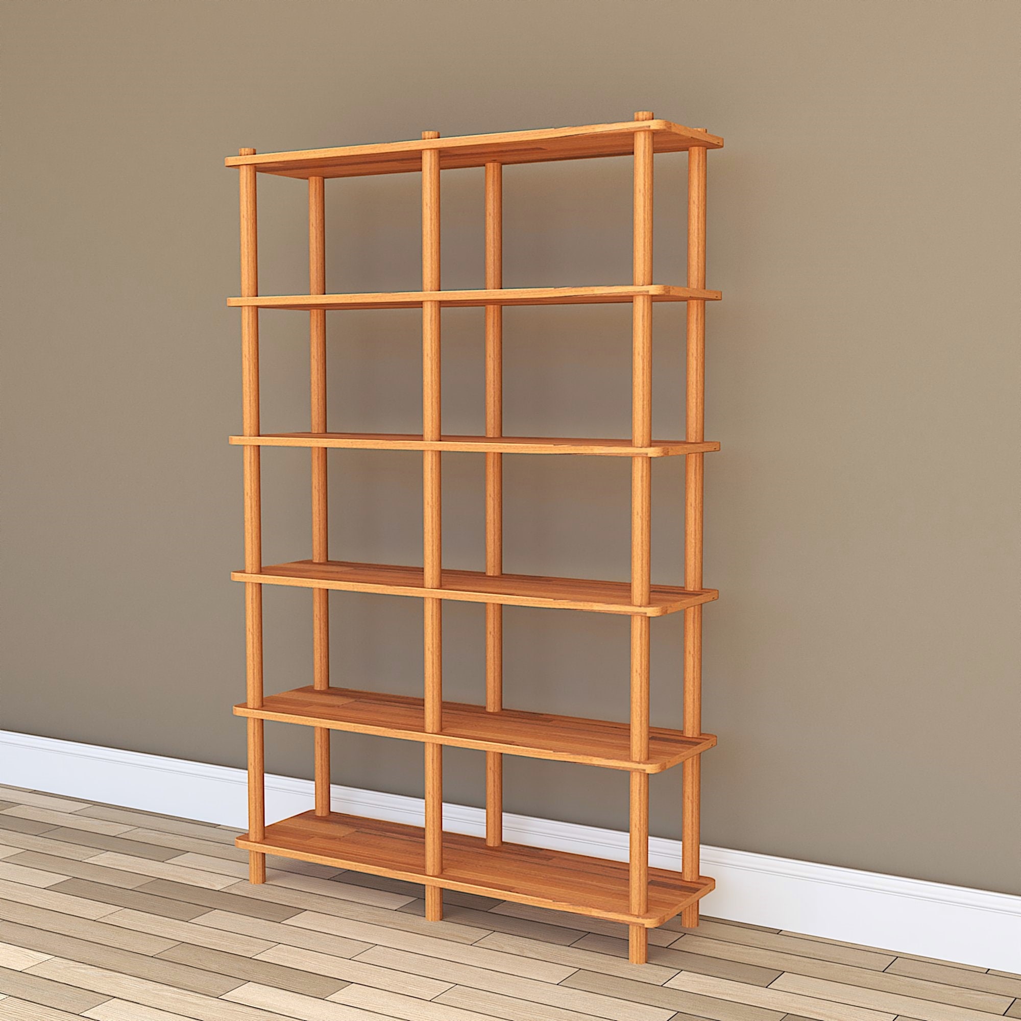 Solid Beech Wood Office Bookshelf, Custom Design Solid Wood Bookshelf ...