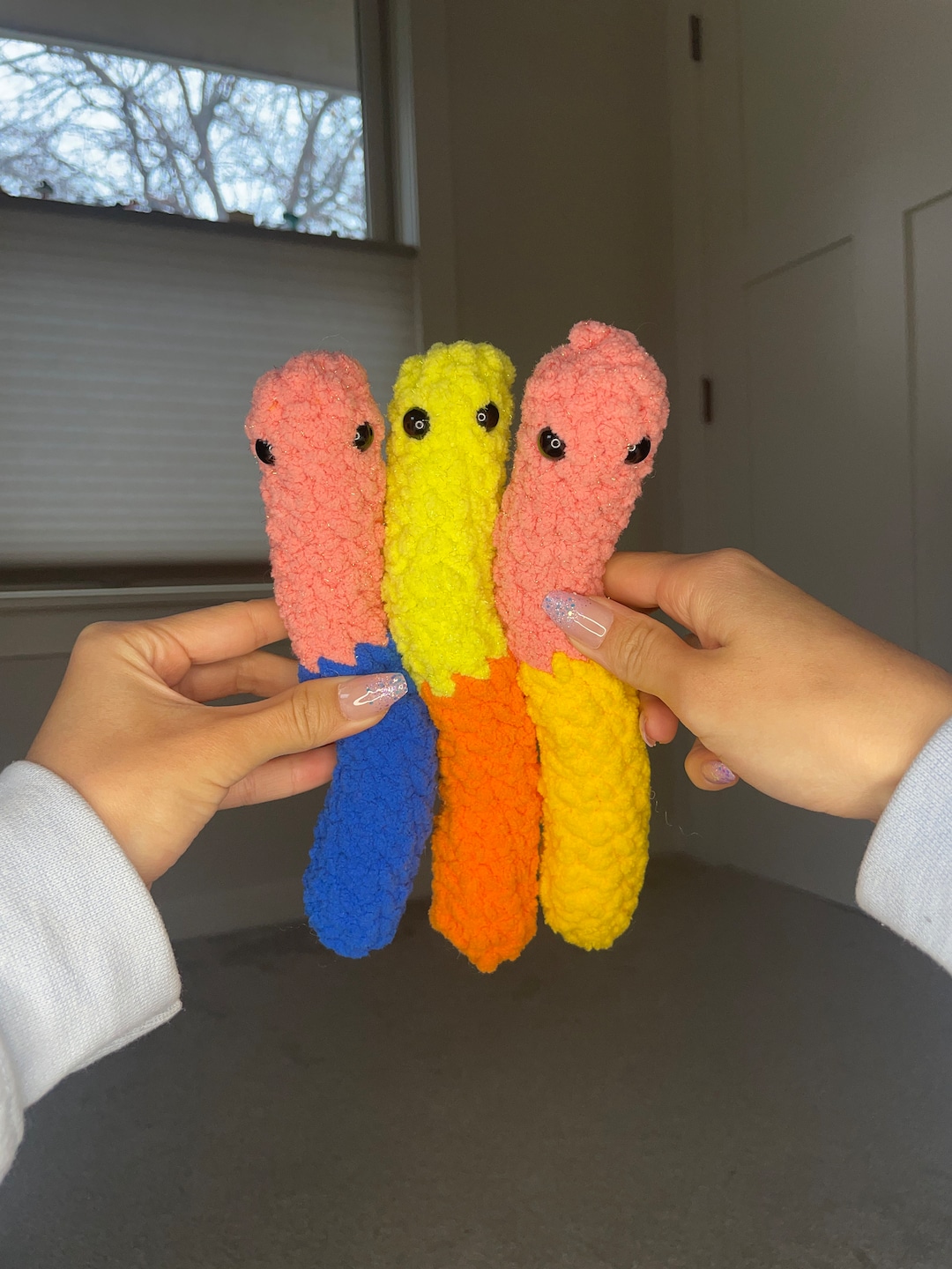 Rainbow Gummi Worms 3 Pack - Etsy