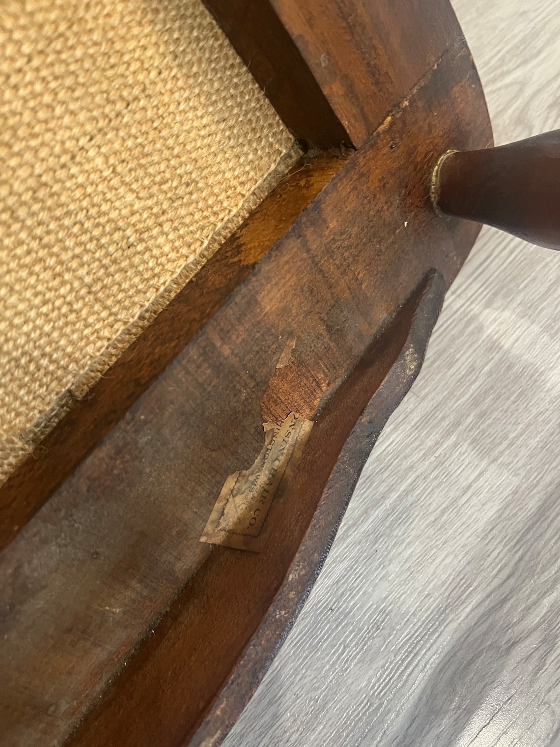 Pair of Antique Press Back Chairs With Velvet Seat Wisconsin Chair ...