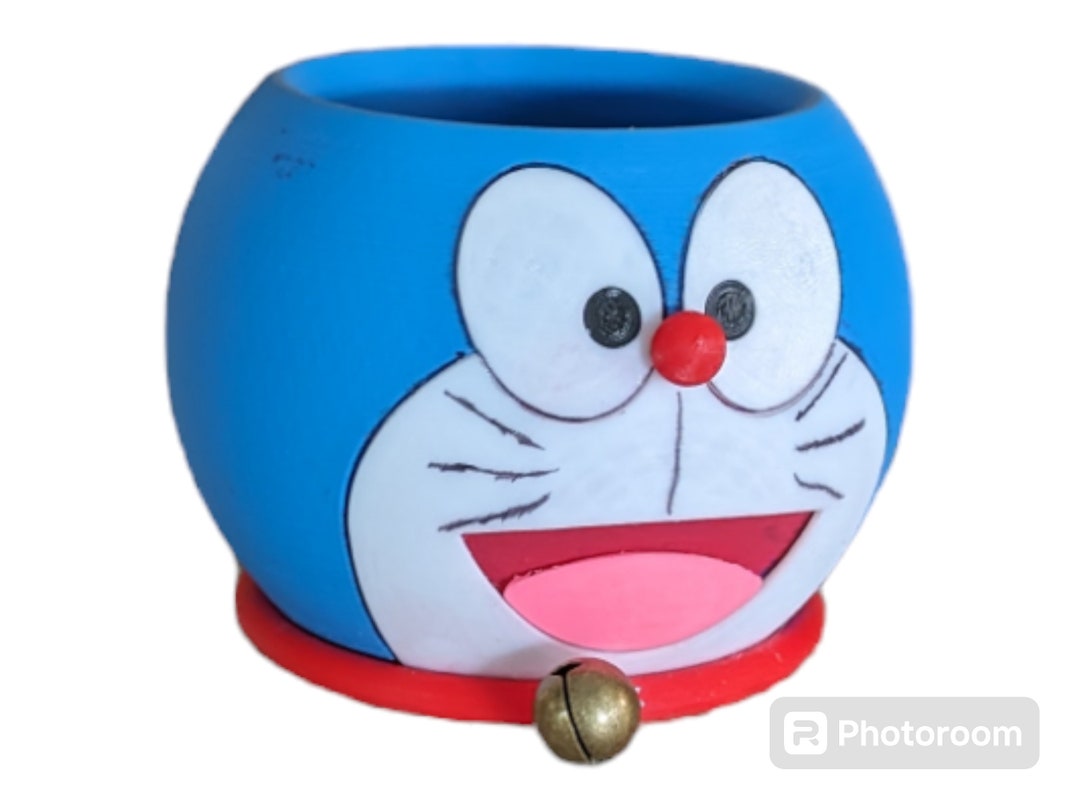 Doraemon Mini Indoor Planter / Pen Holder. Cute Little Tabletop ...