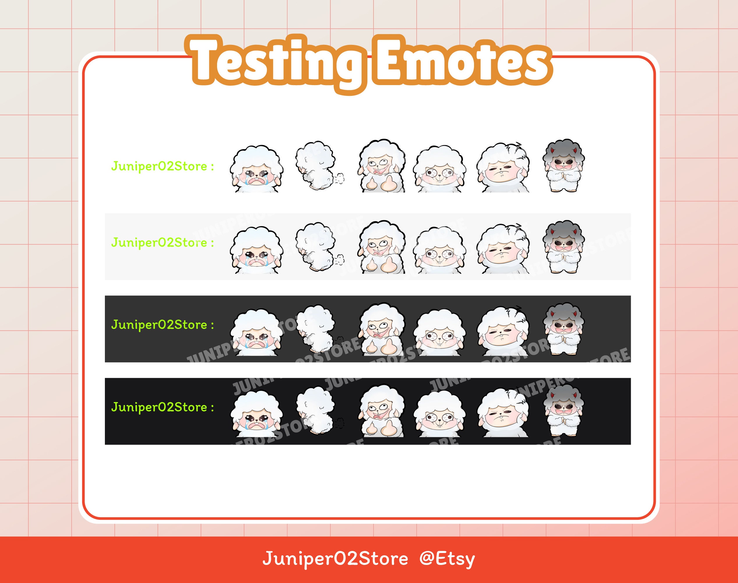 Little Sheep Emotes Full Pack 6 Emotes Funny Emotes Cute Emotes Twitch ...