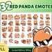 Red Panda Emotes Full Mega Pack 32 Emotes Red Panda Chibi Cute Emotes ...