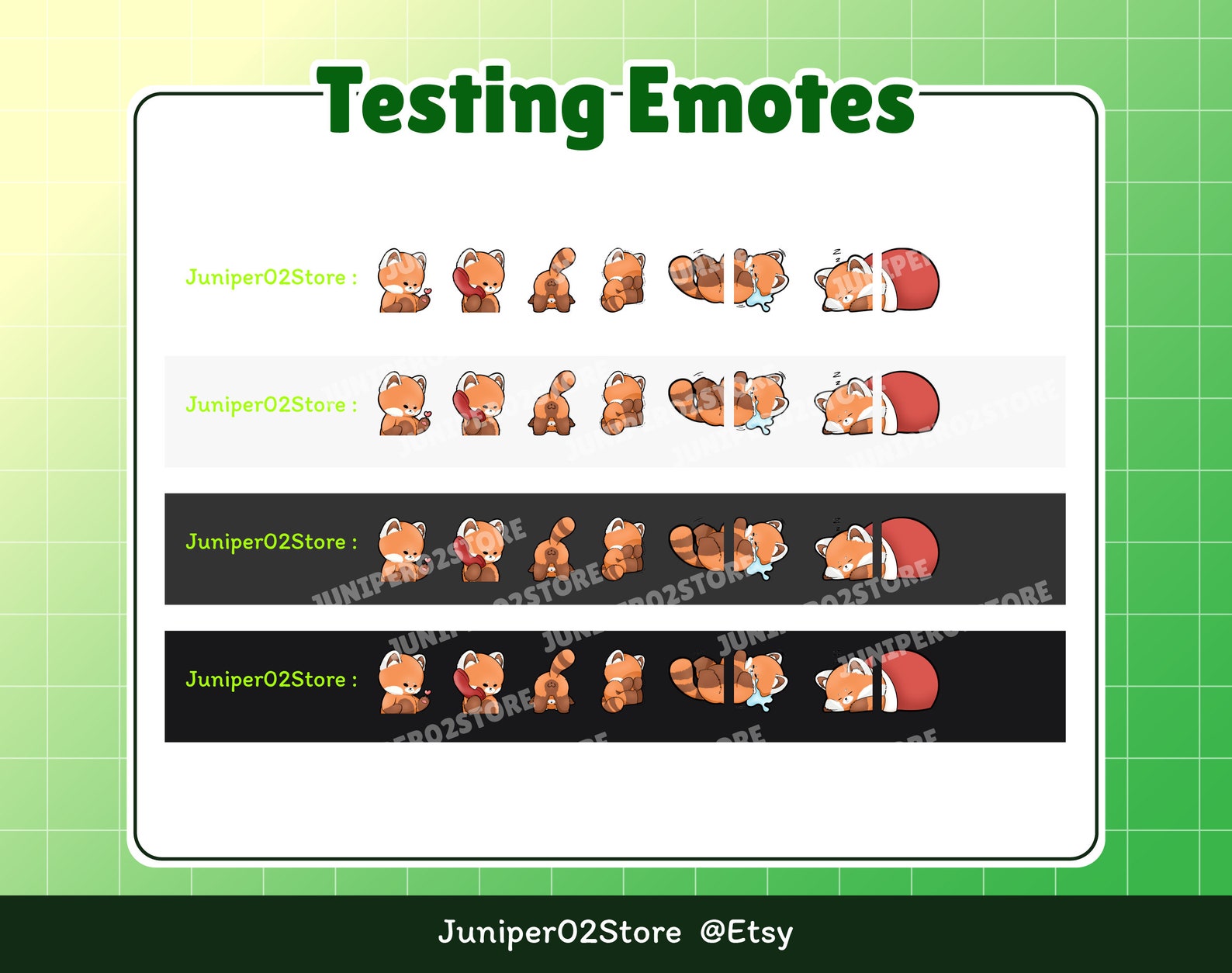 Red Panda Emotes Mega Pack3 6 Emotes Red Panda Chibi Cute Emotes Twitch ...