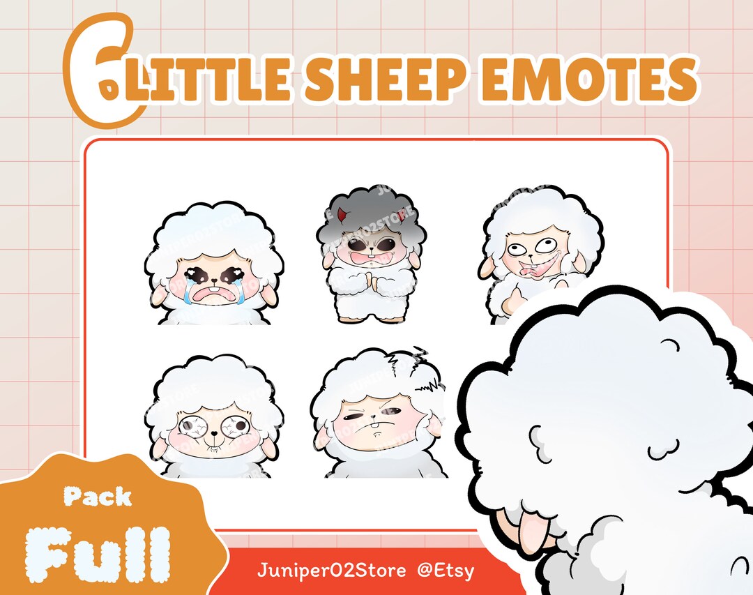 Little Sheep Emotes Full Pack | 6 Emotes | Funny Emotes | Cute Emotes ...