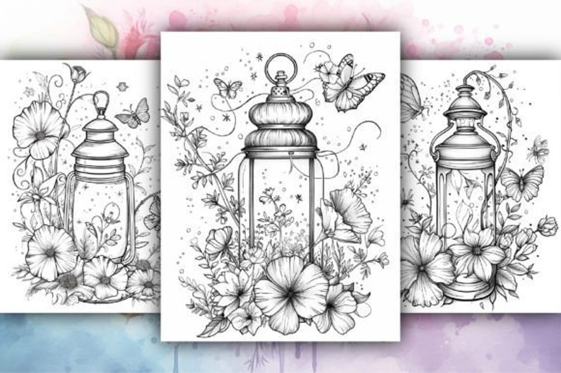 Magical Lantern Coloring Book Pages Printable, 100 Pages - Etsy