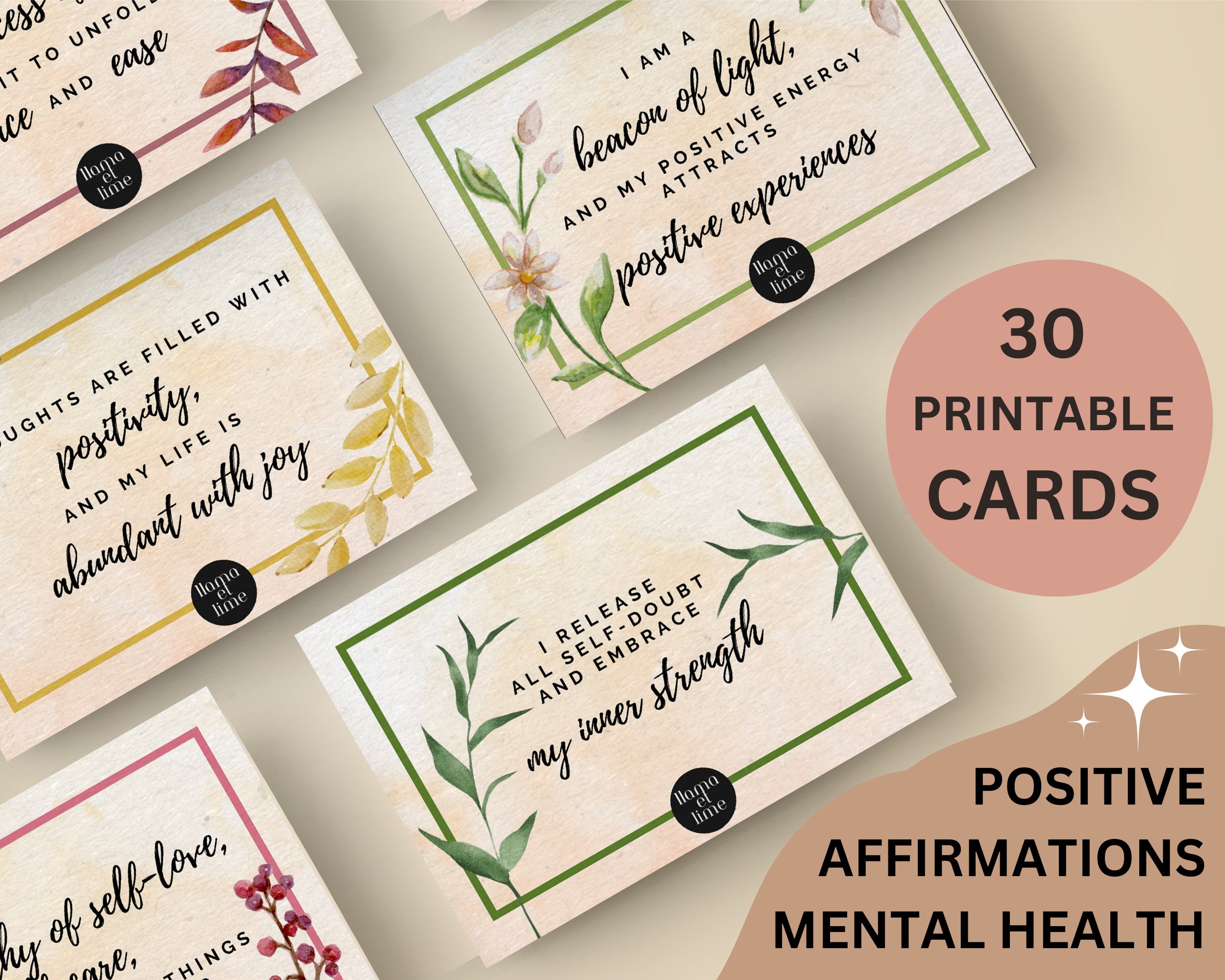 Affirmations Cards | Daily Affirmations | Mental Health | Printable ...