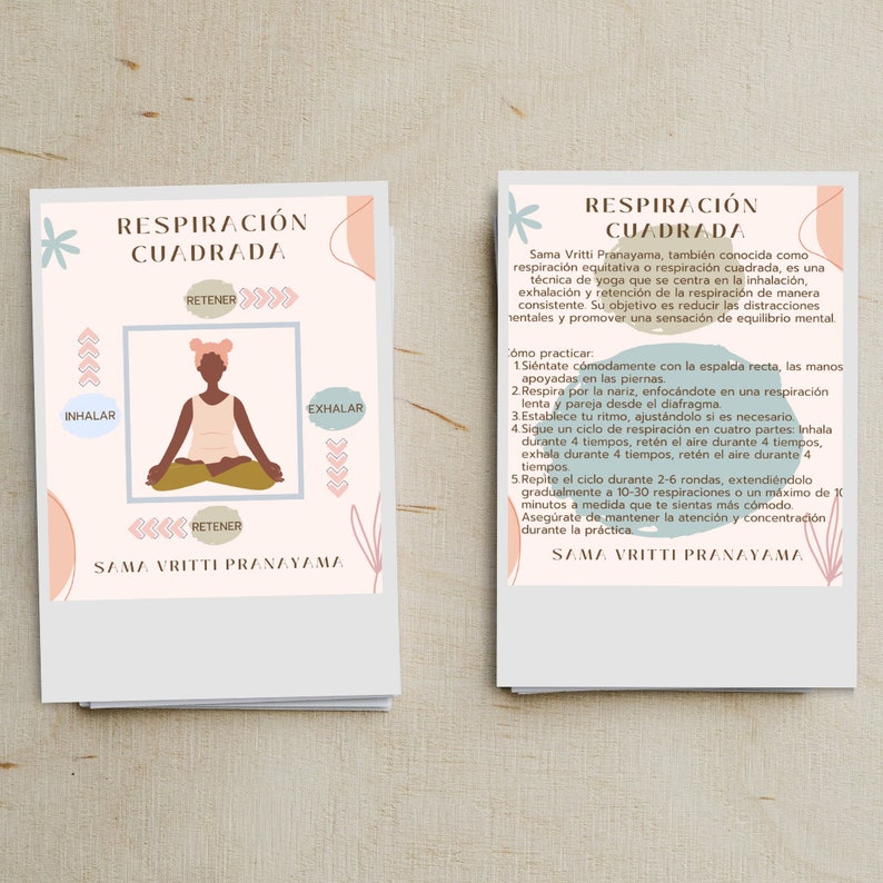 Técnica De Respiración Mindfulness Para La Ansiedad Tarjetas De ...