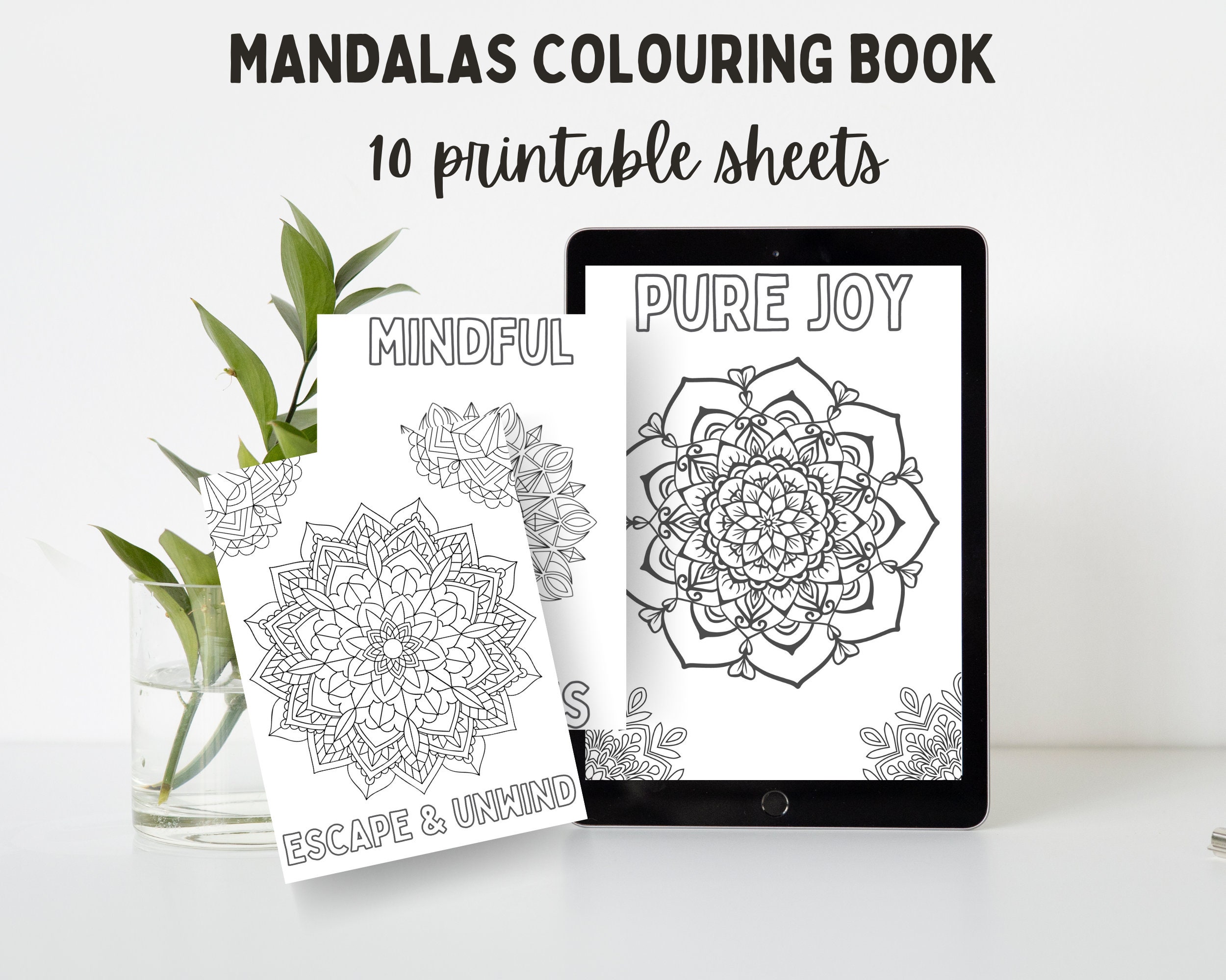 Adult Colouring Book | Printable Colouring Book | Mandalas Colouring ...