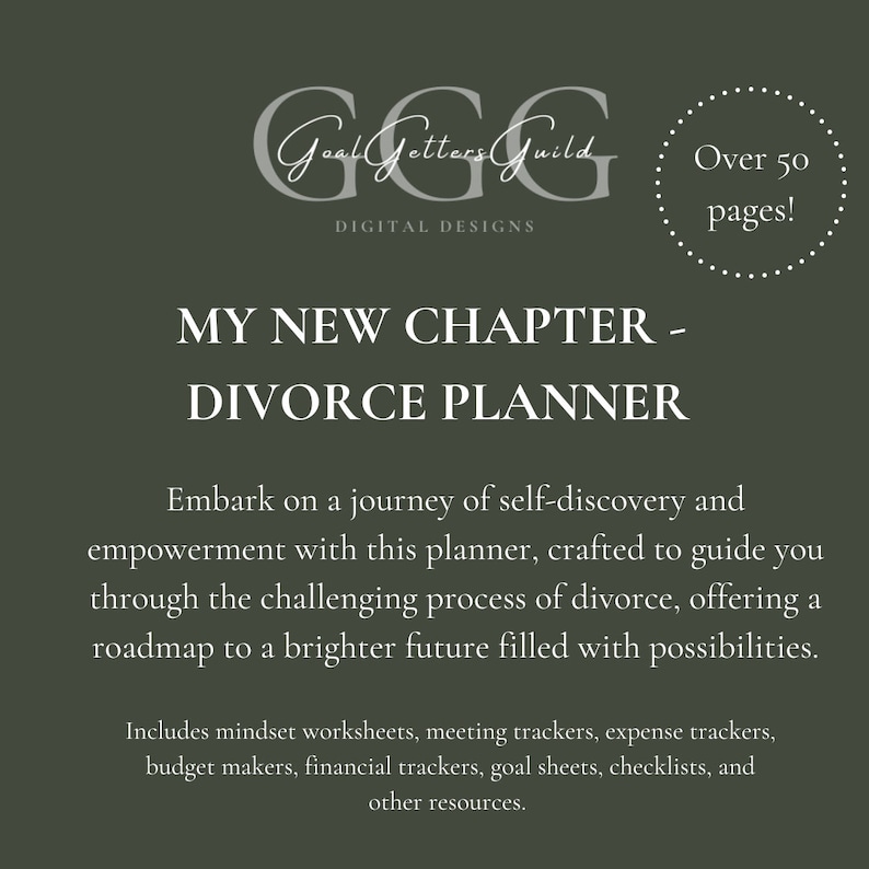 My New Chapter - Divorce Planner - Etsy