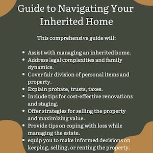 Guide to Navigating Your Inherited Home and Probate - Etsy