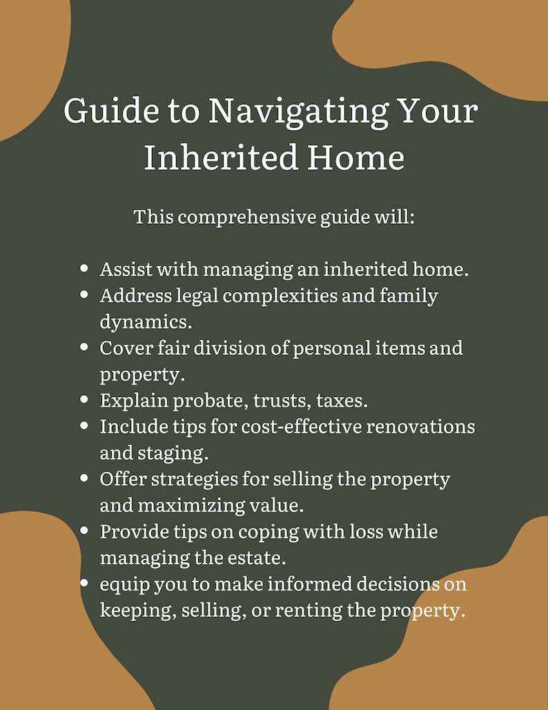 Guide to Navigating Your Inherited Home and Probate - Etsy