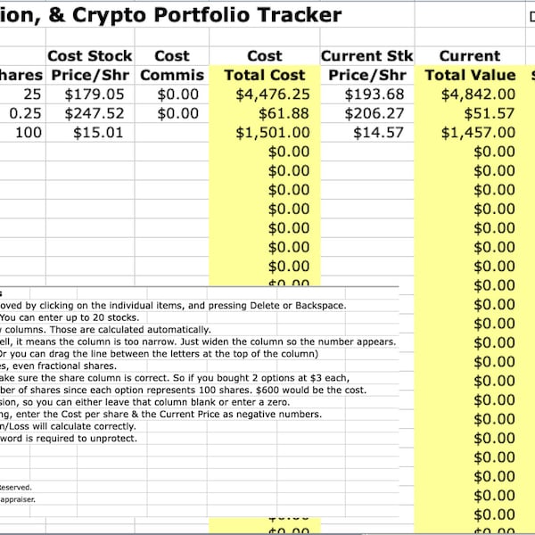Excel Template Crypto - Etsy