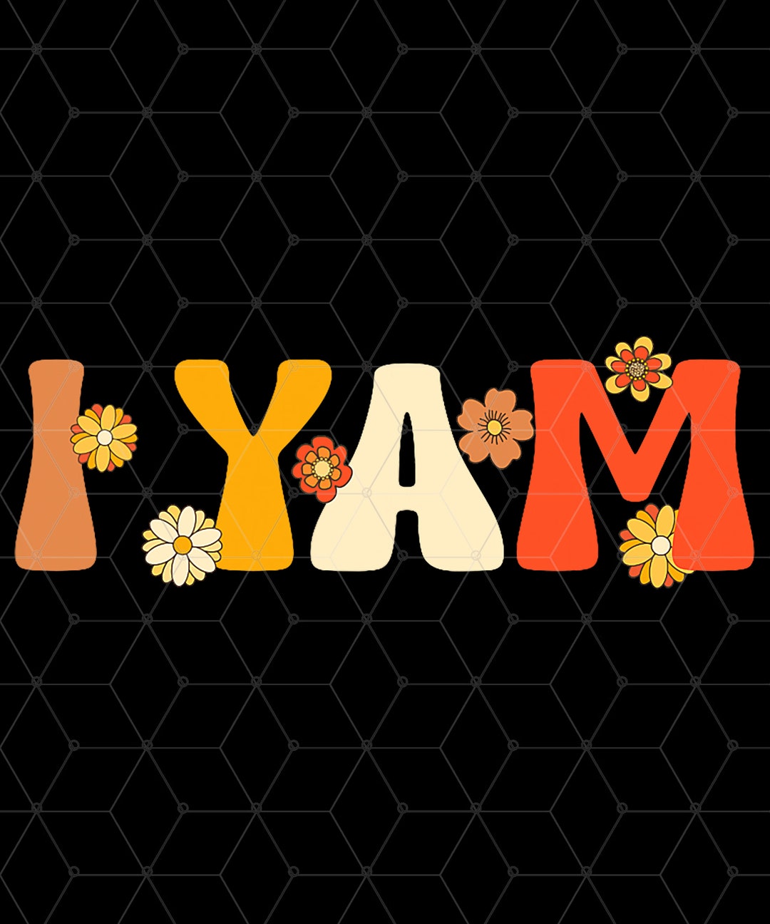 Thanksgiving Couples Sweet Potato I Yam Groovy Flower Png Png - Etsy