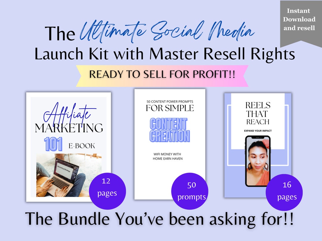 Ultimate Digital Products to Resell: Launch Kit With Master - Etsy