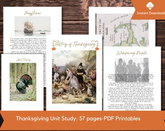 Pilgrim History Unit Study - Thanksgiving, Homeschool Curriculum ...