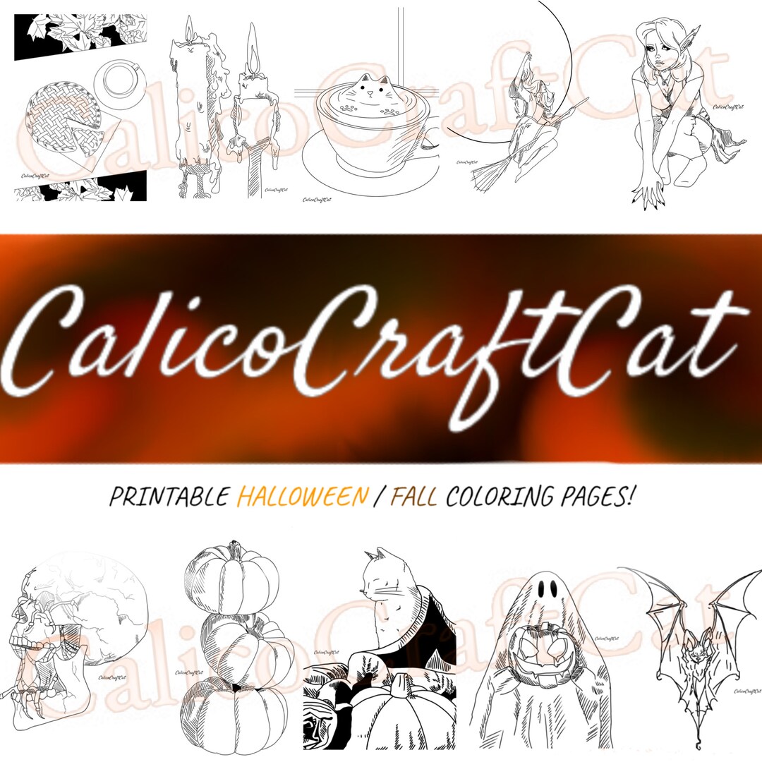 HALLOWEEN /FALL Printable Art Coloring Page BUNDLE A-J - All Ages ...