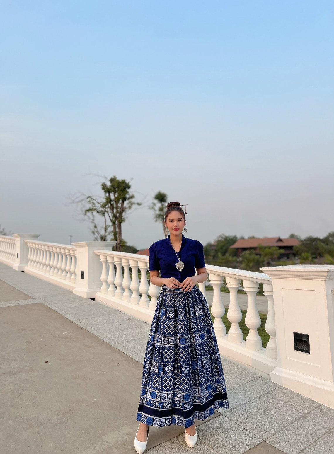 Vintage Lanna TRADITIONAL CLOTHES SET Thailand Vintage Skirt and Blouse ...