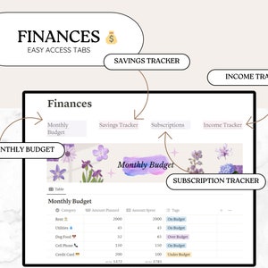 Purple Aesthetic Notion Planner | Notion Template | All in One Notion ...