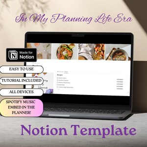 Purple Aesthetic Notion Planner | Notion Template | All in One Notion ...