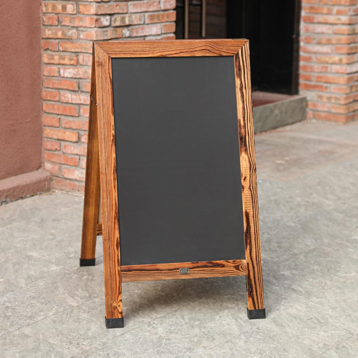 Rustic Wood Sandwich Board Sign: Magnetic Double-sided Chalkboard (40 ...